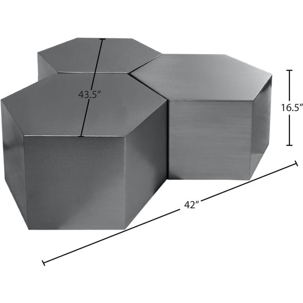 Modern Room Deco - Meridian Furniture Hexagon Modular 3 Piece Coffee ...